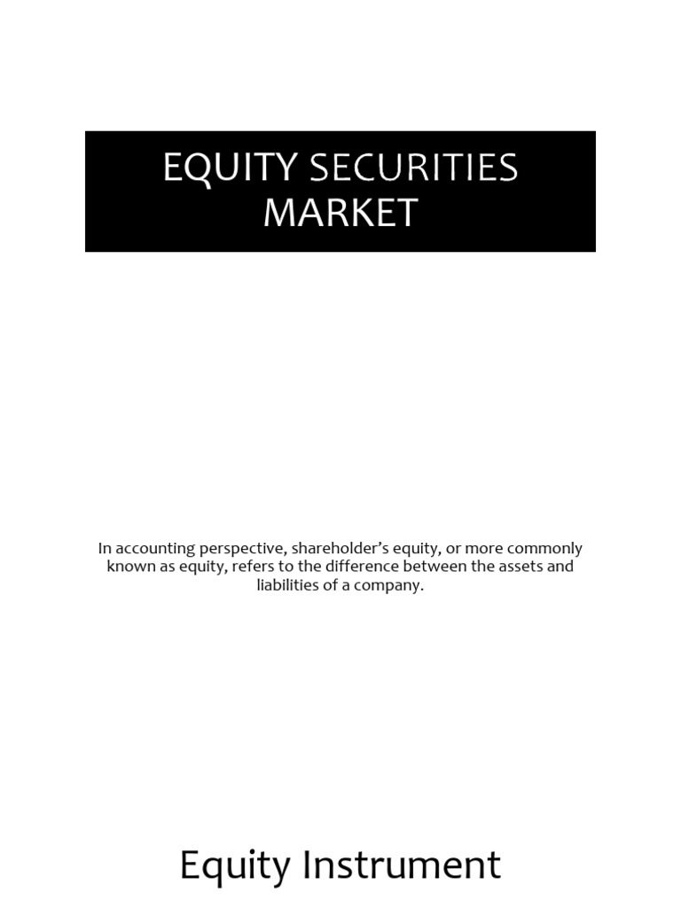 Understanding Equity Securities and Shares | PDF | Stocks | Preferred Stock