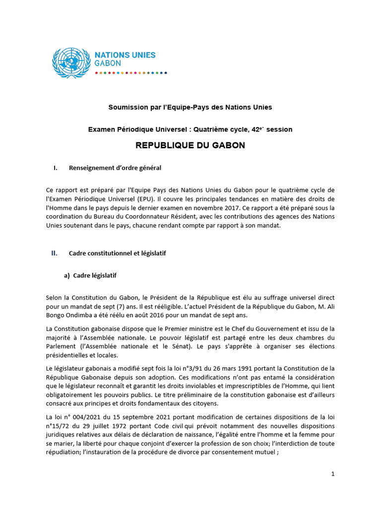 UNCT Gabon_UPR42_GAB_F_Main | PDF