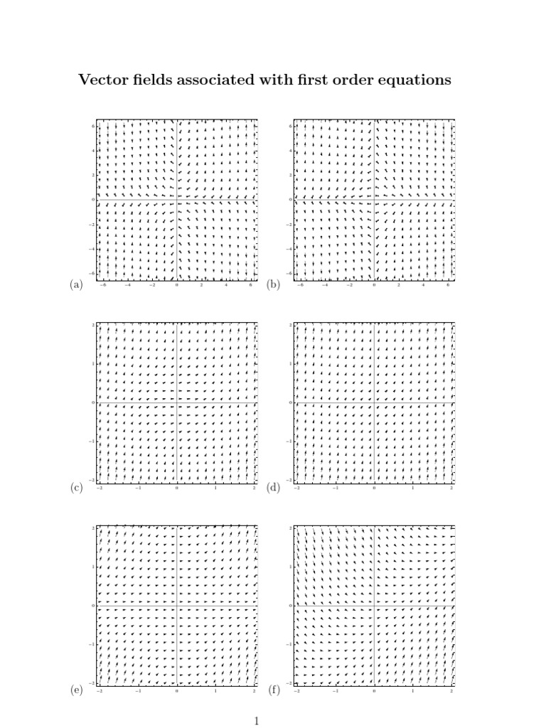 Vector Fields Associated With First Order Equations | PDF