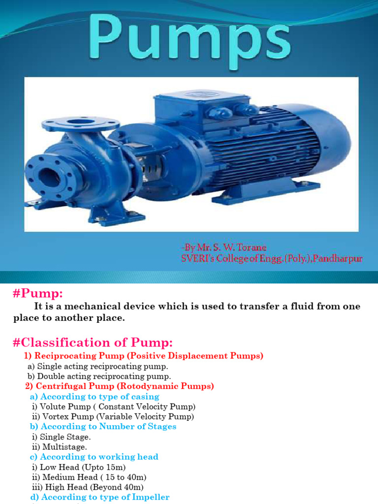 Chpater No-6 Pumps | PDF