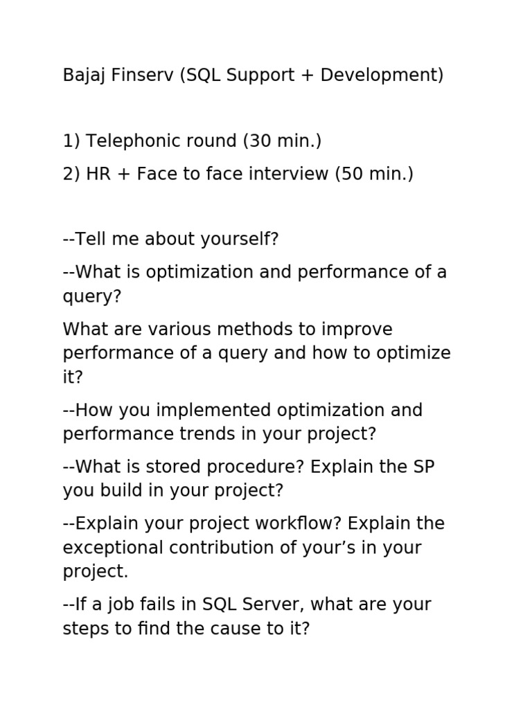 SQL Interview Questions | PDF