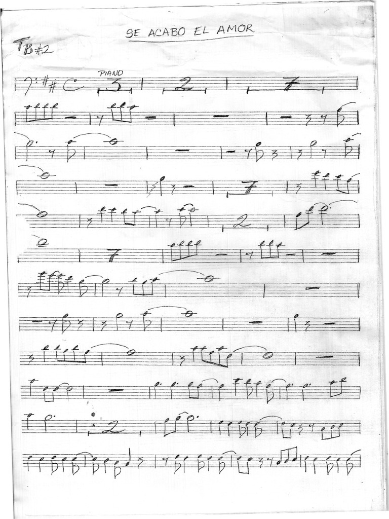 Se Acabo El Amor Trombon 2 | PDF