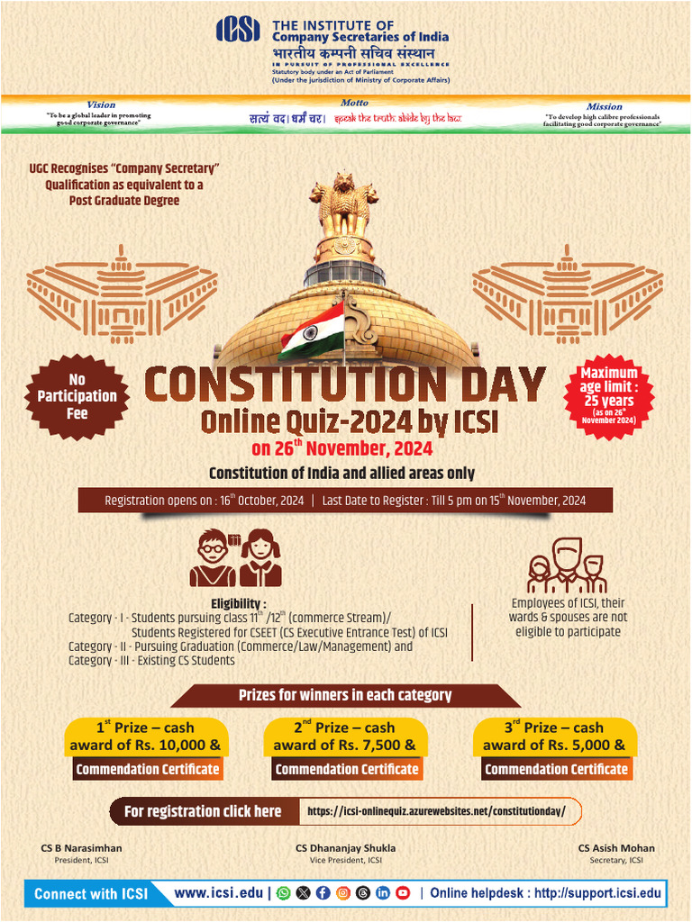 ICSI - Flyer Constitution Day | PDF