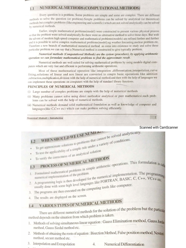 Numerical Methods and Numerical Analysis | PDF