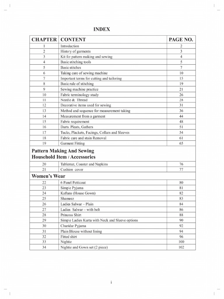 Cutting and Tailoring | PDF