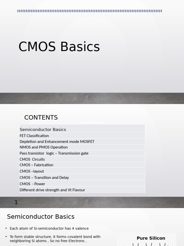 CMOS Basics (1) - 1 | PDF