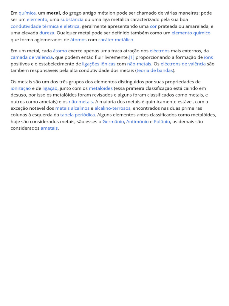 Metais | PDF