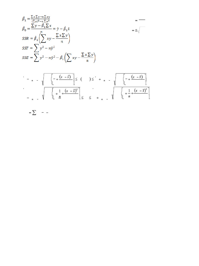 Formulario REGRESIÓN LINEAL SIMPLE | PDF
