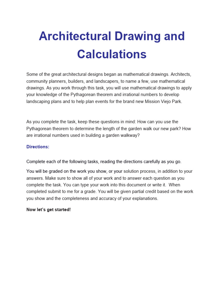 Pythagorean-Theorem Performance Task | PDF | Triangle | Area
