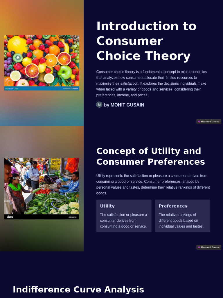 Introduction To Consumer Choice Theory | PDF