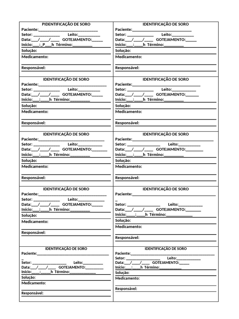 Identificaçao Soro | PDF