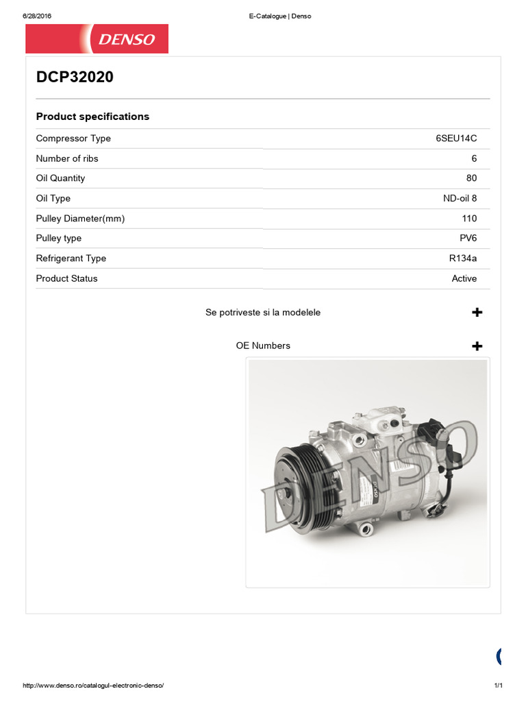 #678799 DCP32020 Catalogul Electronic Denso - Denso | PDF