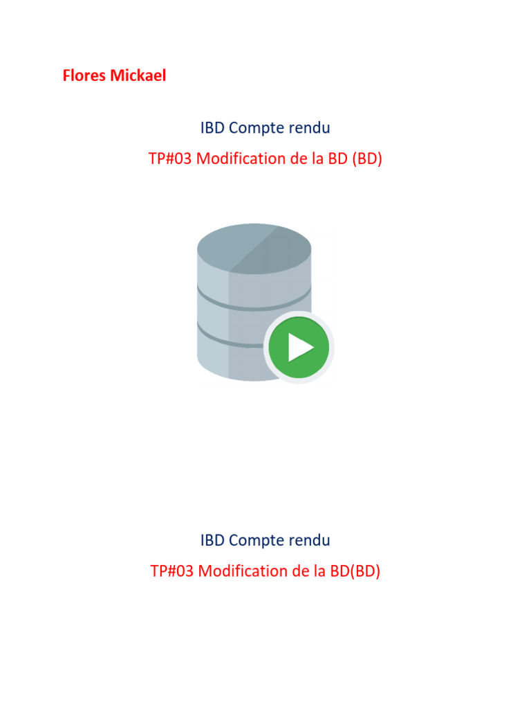 Tp03 Compte Rendu de TP | PDF