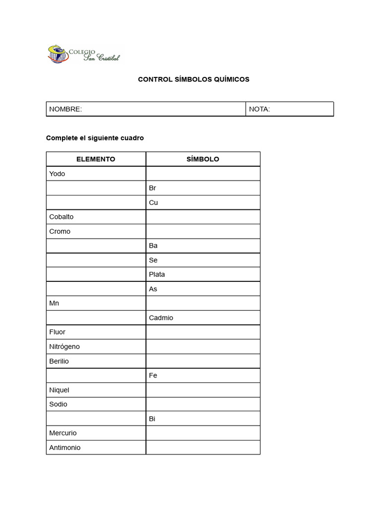 Control Símbolos 2 | PDF