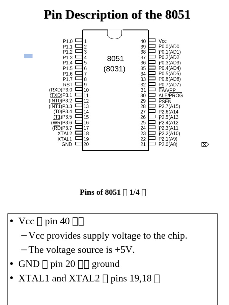 T2 8051 Pin Ports | PDF
