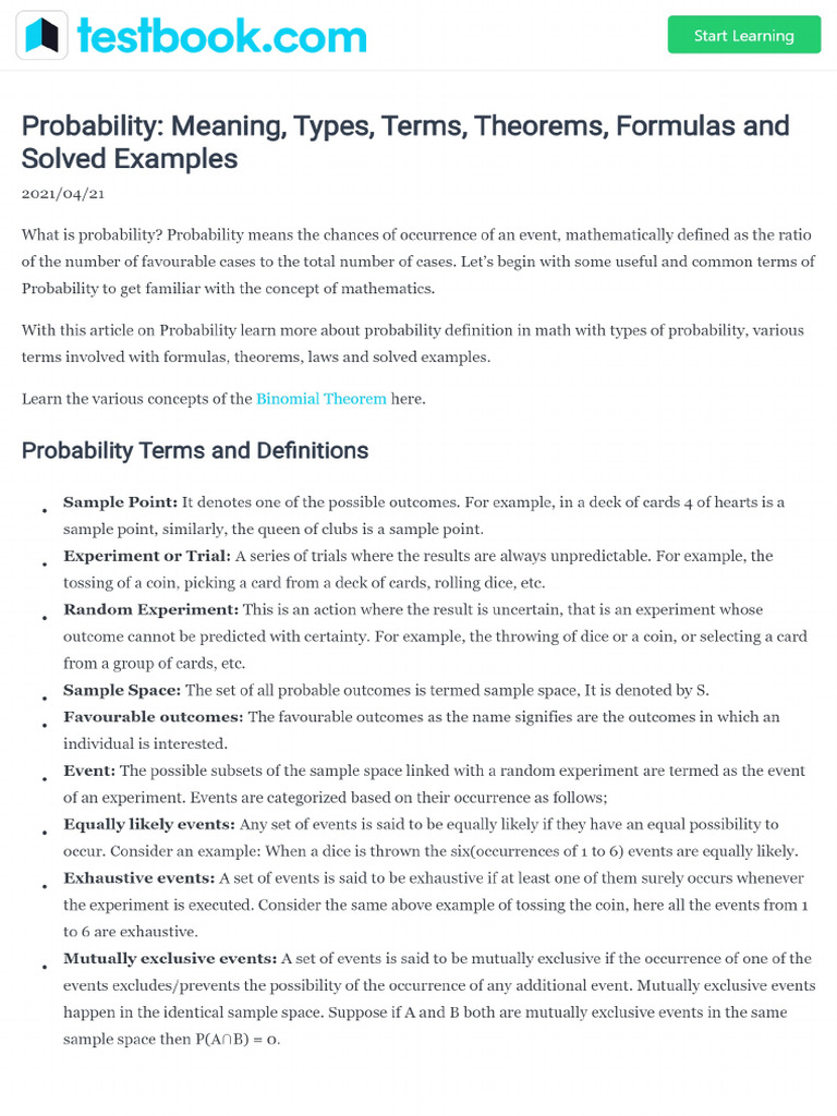 Maths Probability Ba694f7e | PDF