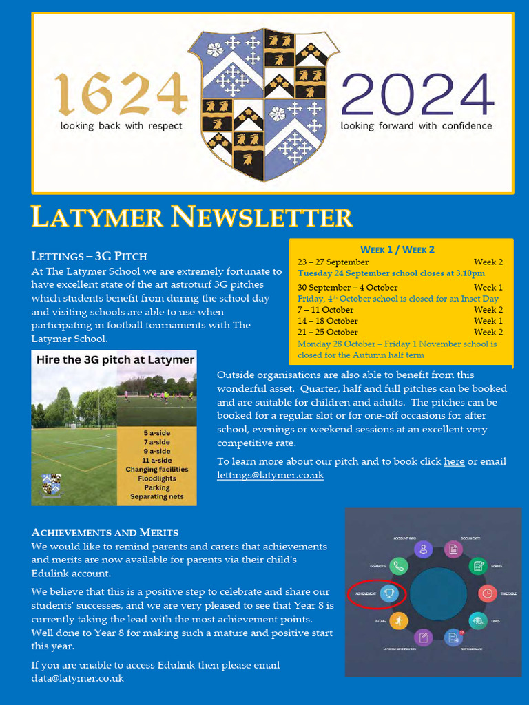 Parental Newsletter Friday 20th September 2024 | PDF