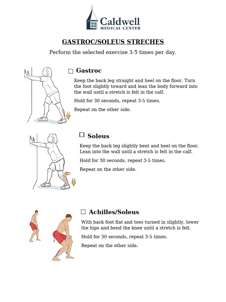 Gastroc&Soleus Stretches | PDF