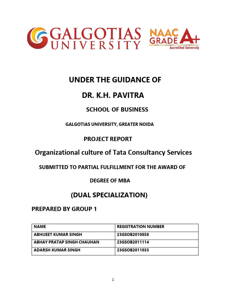 Organisational Behaviour Project Group-1 | PDF
