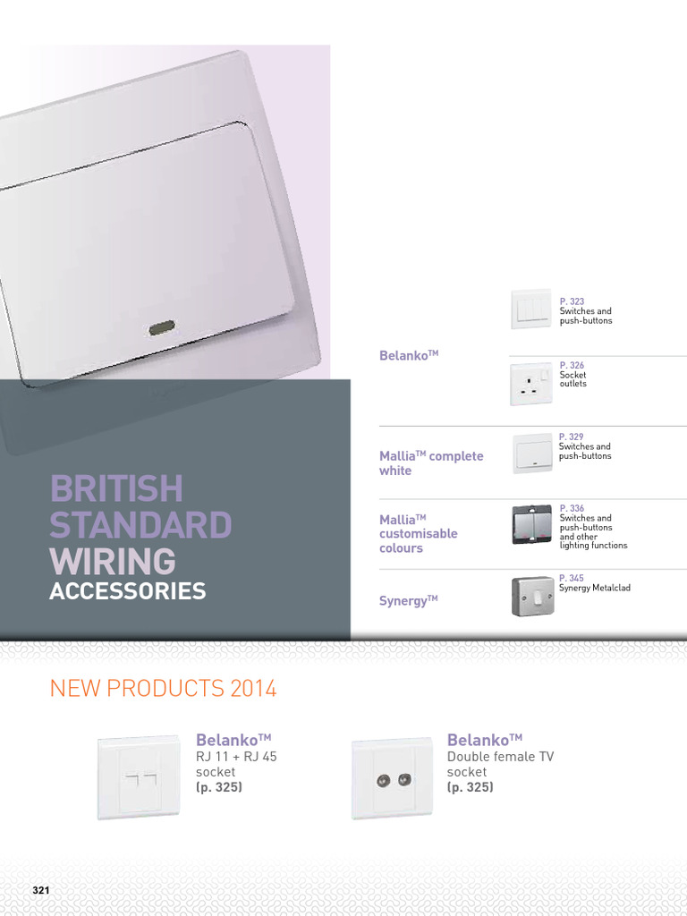 General Catalogue2014 British Standard Wiring Accessories | PDF