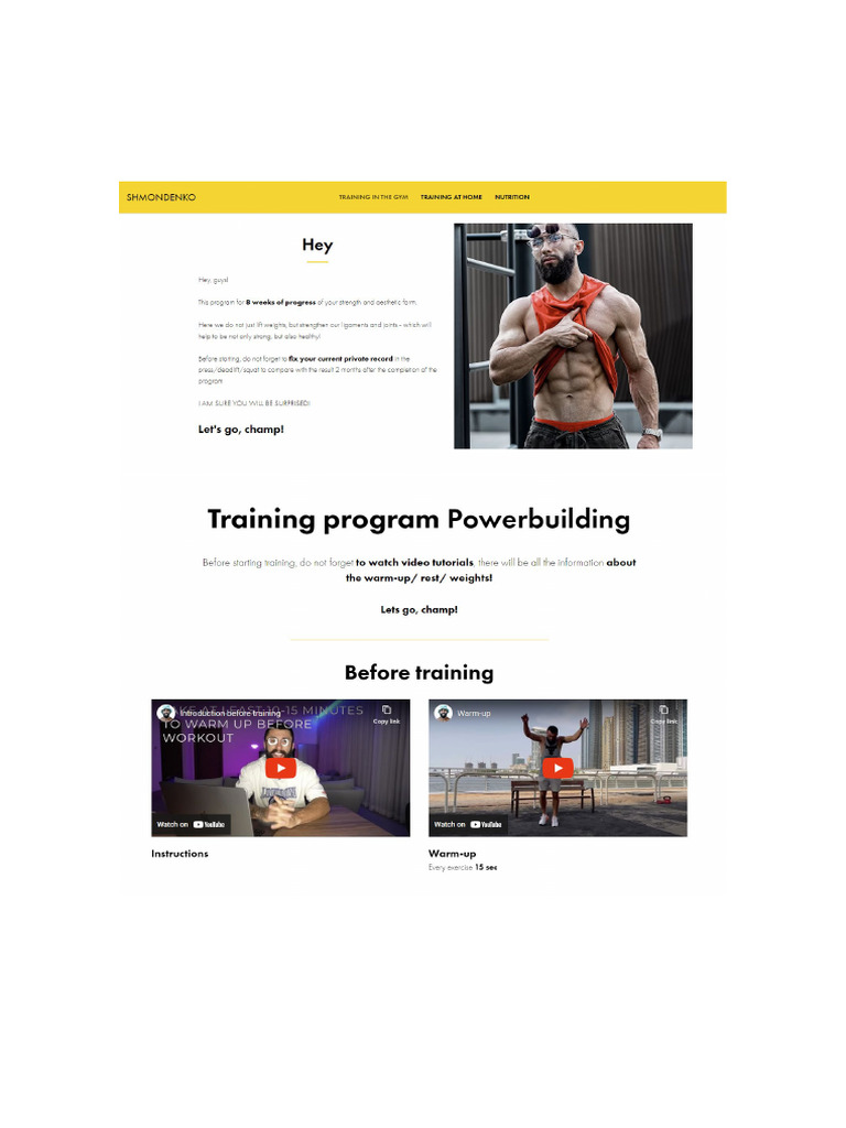 Programme Anatoli Power PDC | PDF