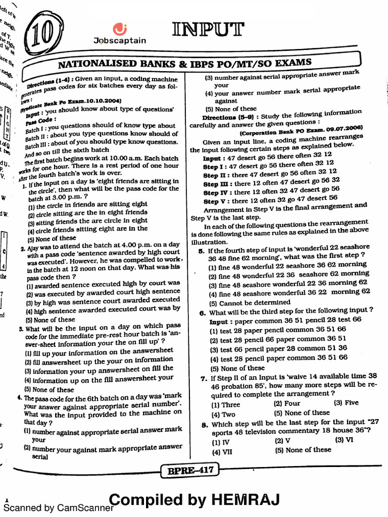 6 Input Po Questions | PDF