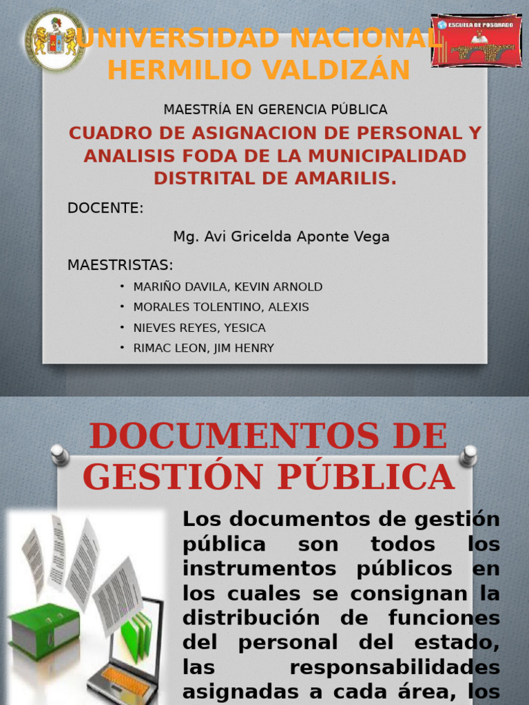 Documentos de Gestión Pública | PDF