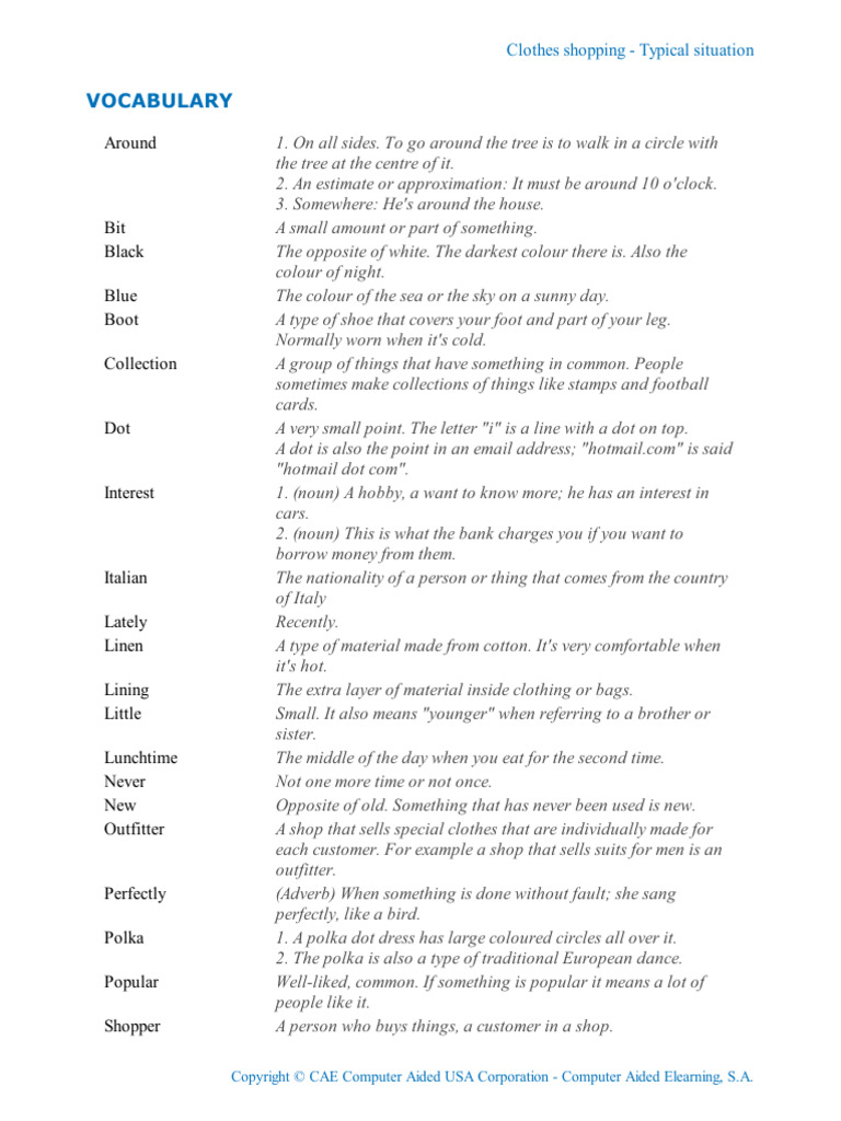 Unit 7 | PDF | Clothing | Language Arts & Discipline
