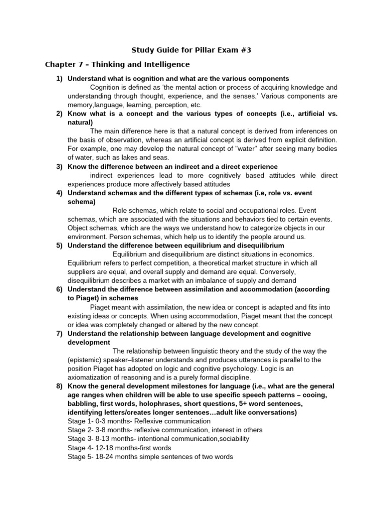 Study Guide Pillar Exam #3 | PDF