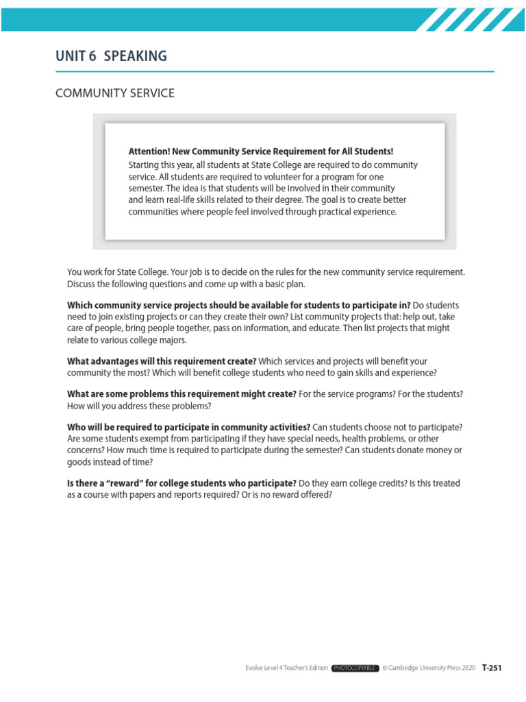 Unit 6 Speaking | PDF