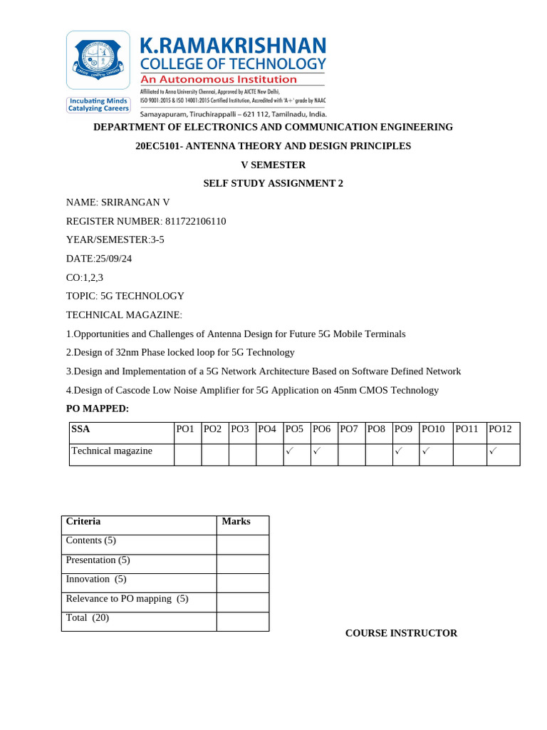 Ssa-1 Template-2 | PDF