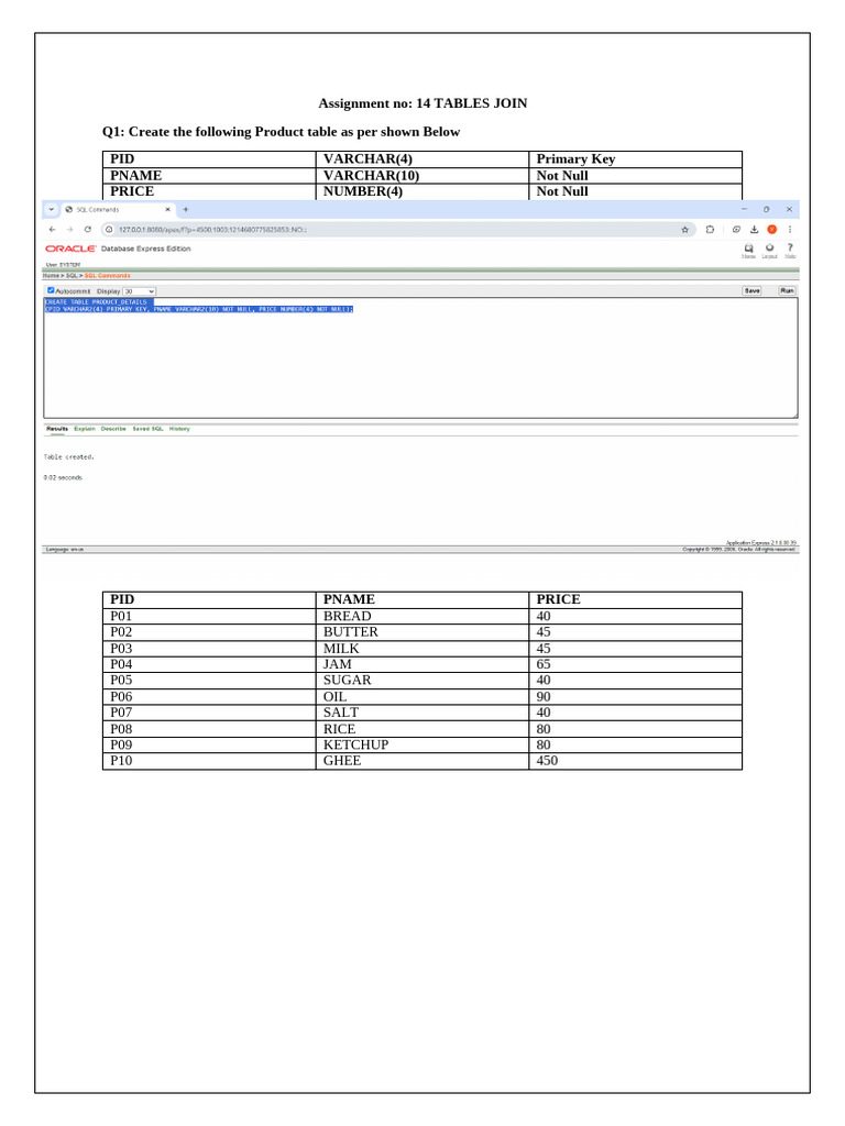 SQL - Assignment - 14 - Foreign Key | PDF