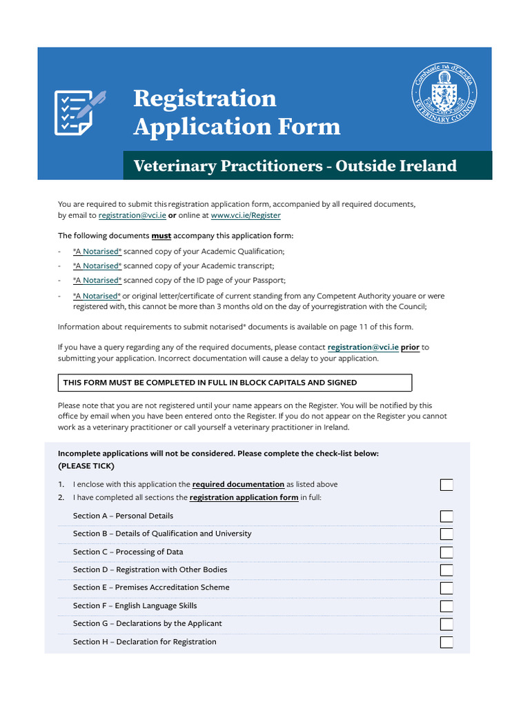 A Registration VP EU Other Application Form (2024) | PDF
