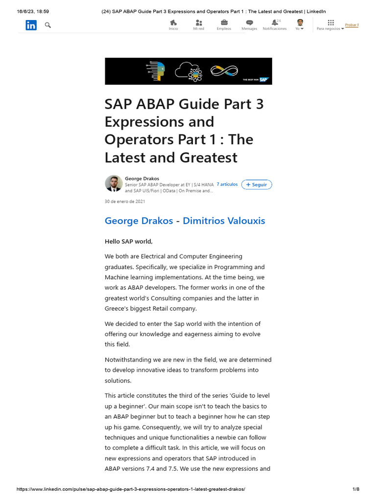 SAP ABAP Guide Part 3 Expressions and Operators Part 1 - The Latest and ...