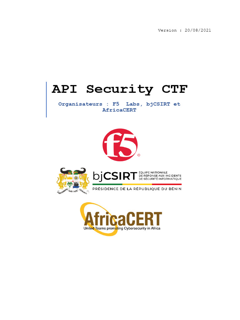 Outline-Event-API-CTF-2021-F5-AfricaCert | PDF