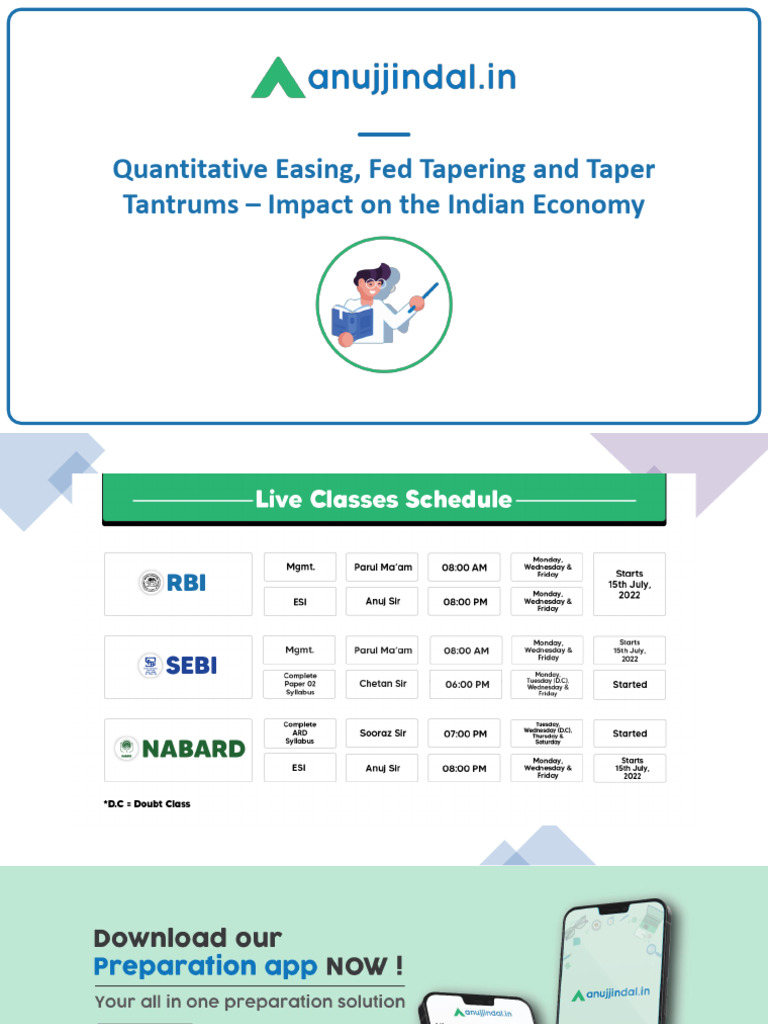 Quantitative Easing and Fed Tapering | PDF