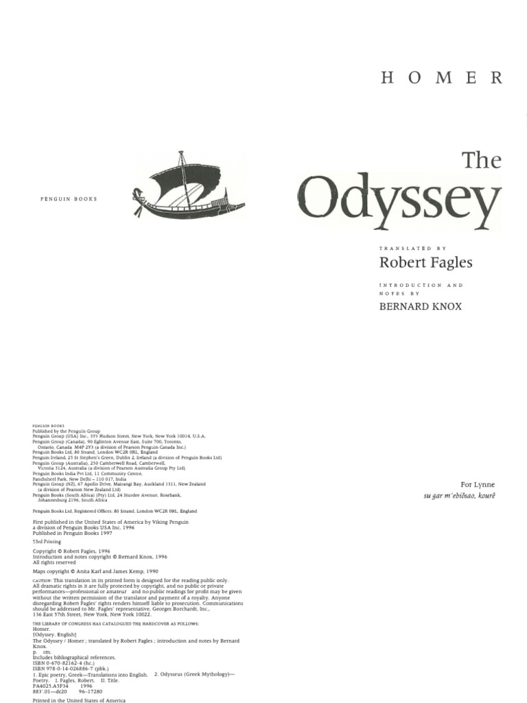 Homer Odyssey Book 9 | PDF
