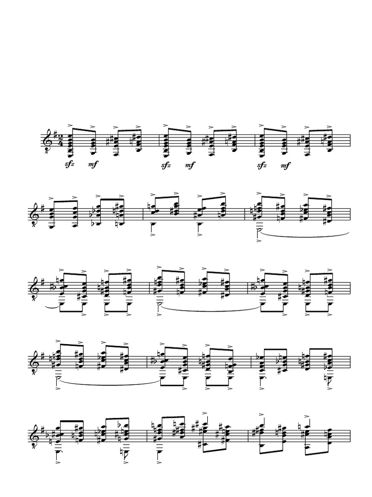 H Villa Lobos Etüde NR 6 Git Solo | PDF