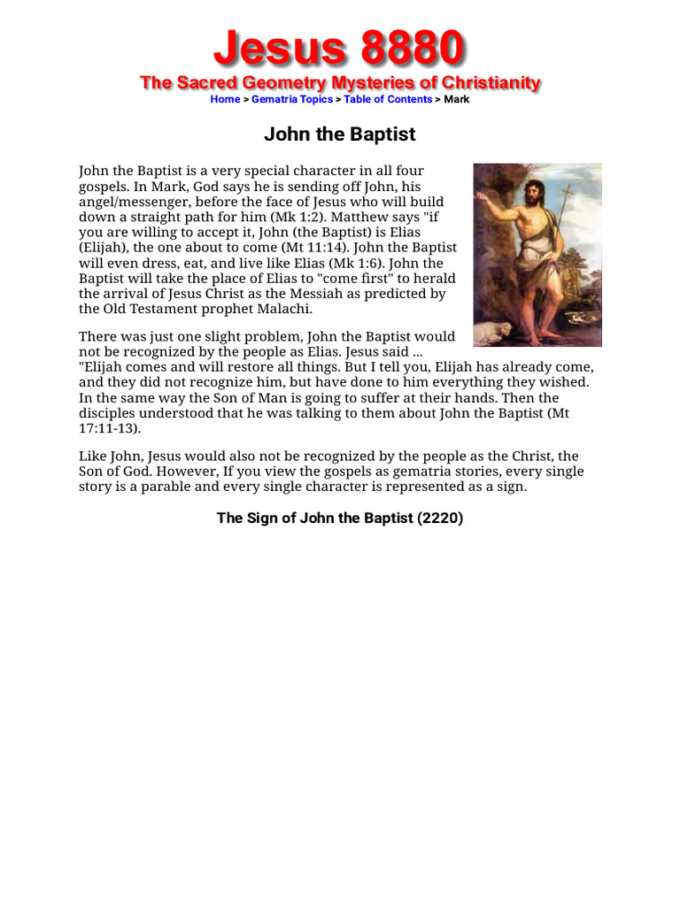 John The Baptist 2220 | PDF