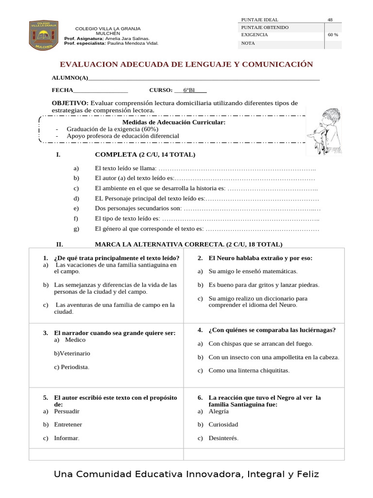 adecuacion mi amigo el negro | PDF