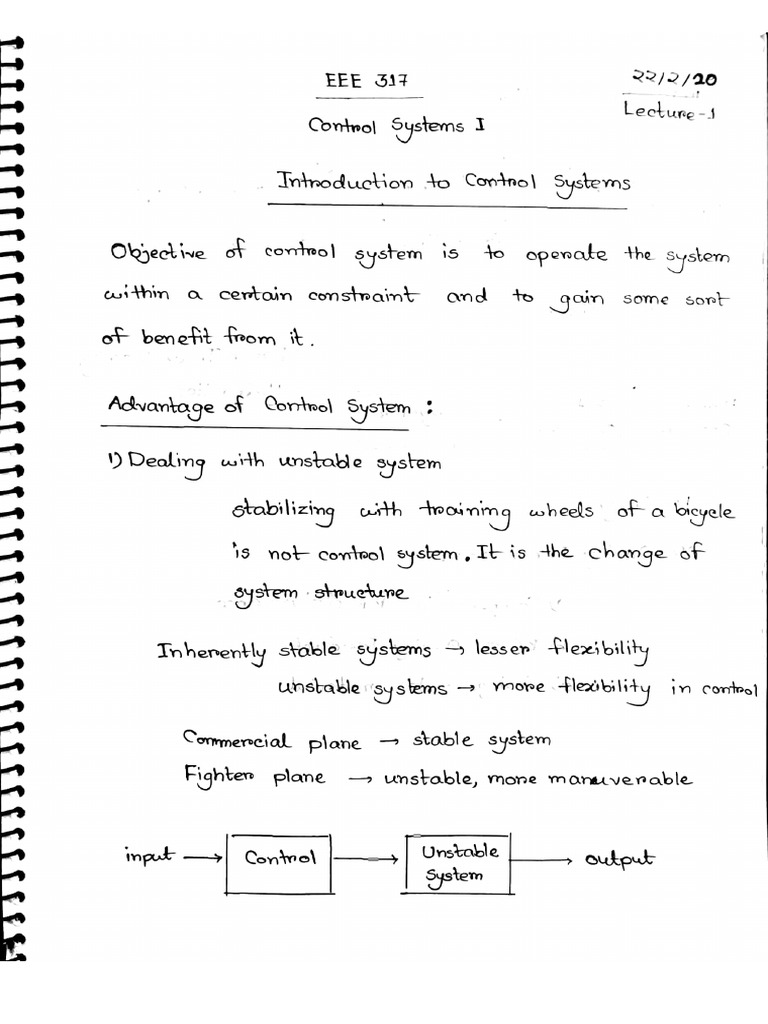 Control System - Arif Sir - (Sayeed) | PDF