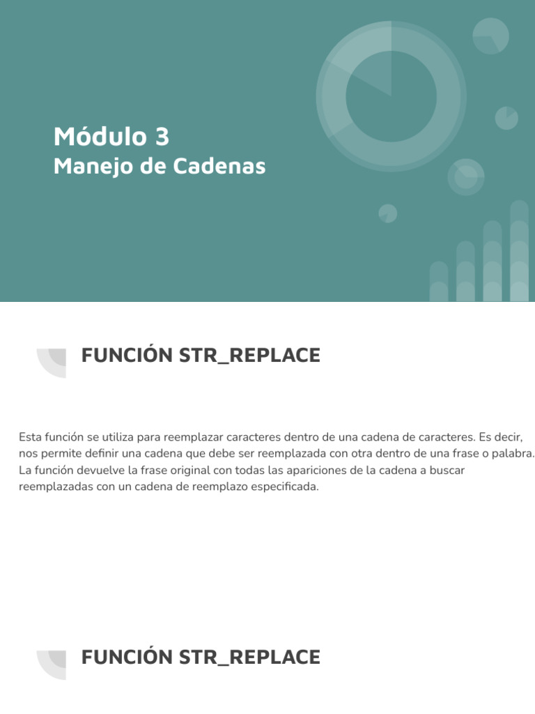 Módulo 3 Manejo de Cadenas | PDF