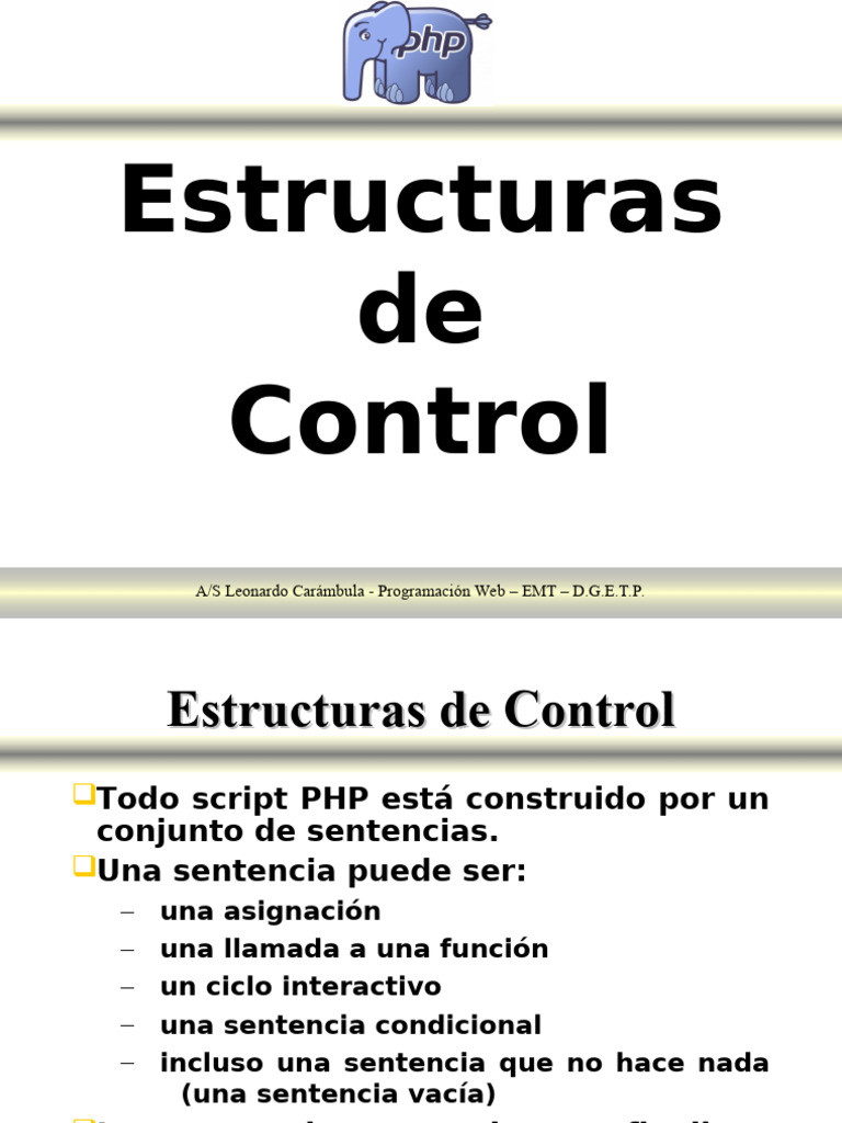 2021 Programacion Web 4 Estructuras de Control | PDF