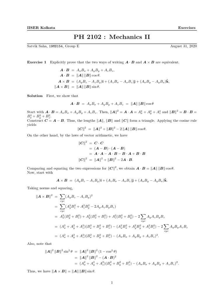 Exercises 1 | PDF