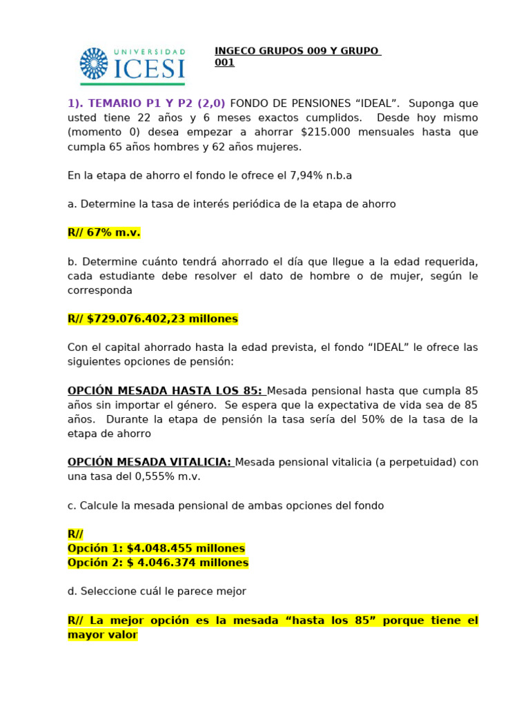 Parcial final de Ingeco | PDF