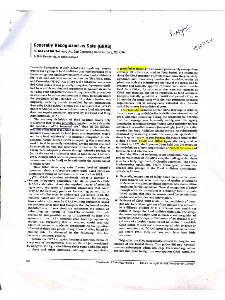 GRAS | PDF