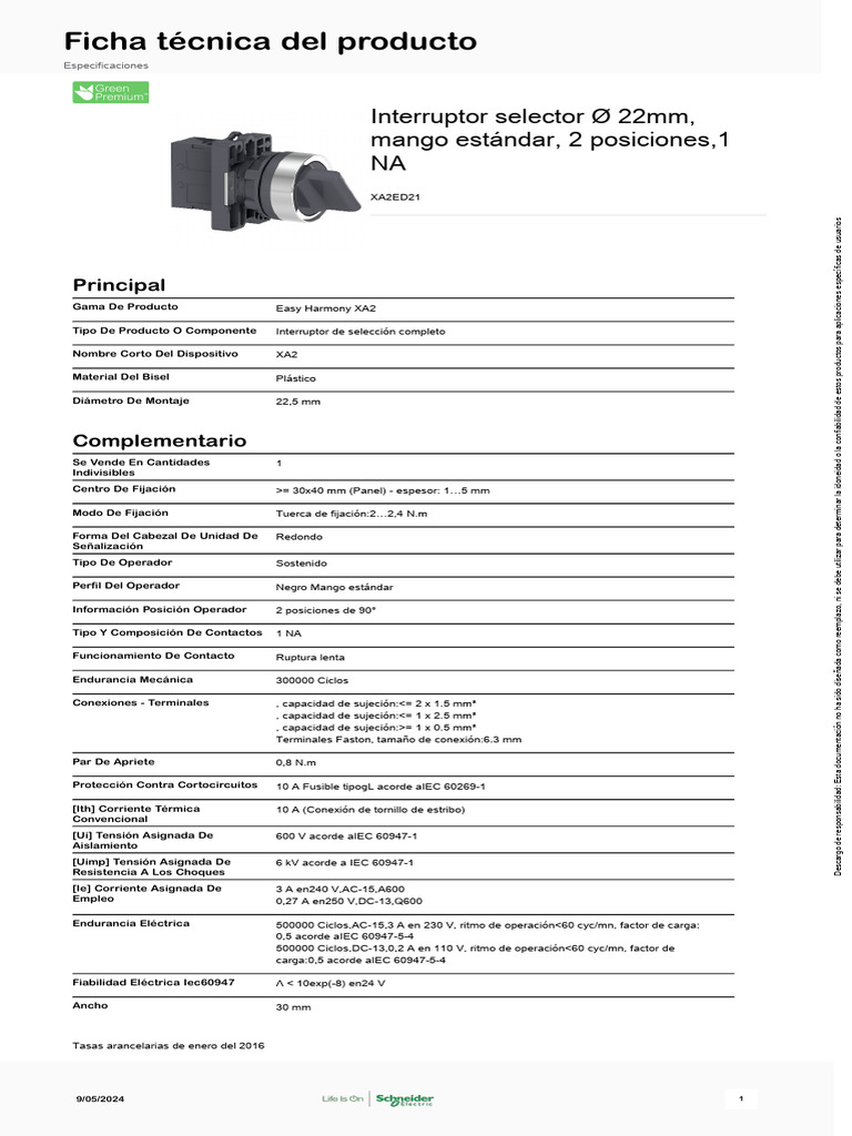 Schneider Electric - Easy-Harmony-XA2 - XA2ED21 | PDF