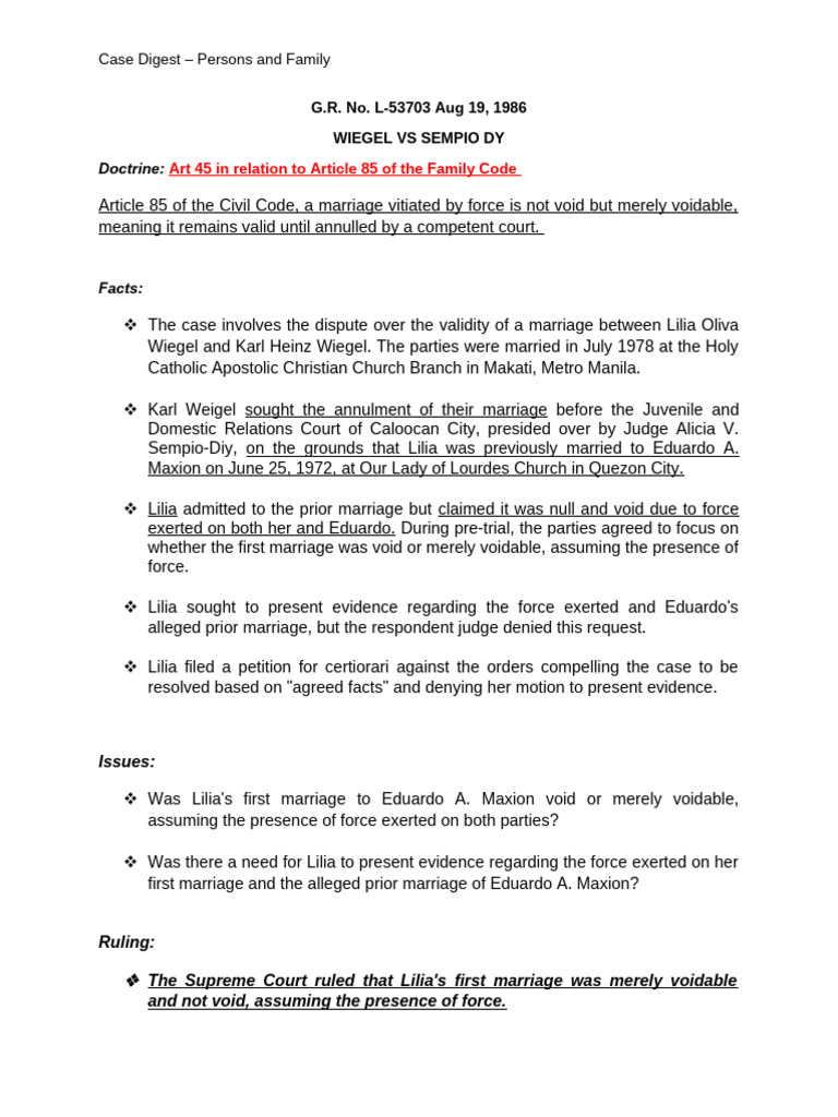 Weigel V Sempio-Dy | PDF