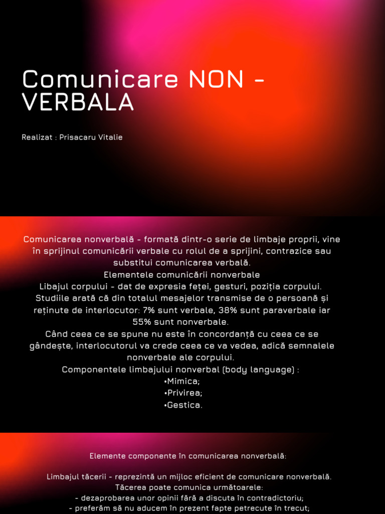 Comunicare NON - VERBALA-2 | PDF