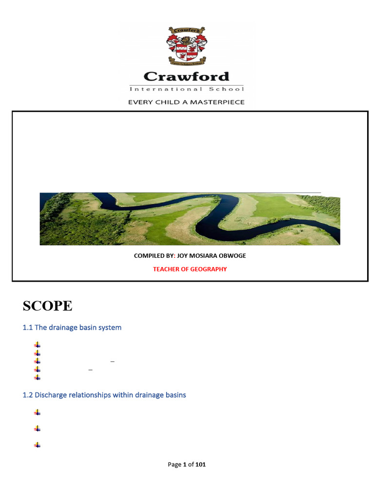 As Hydrology and Fluvial Geomorphology Y12 | PDF